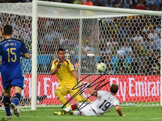 MARIO GOTZE SIGNED POSTER PHOTO 8X10 RP AUTOGRAPHED GERMANY WINNING SHOT