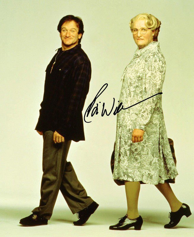 * ROBIN WILLIAMS SIGNED PHOTO 8X10 RP AUTOGRAPHED MRS. DOUBTFIRE