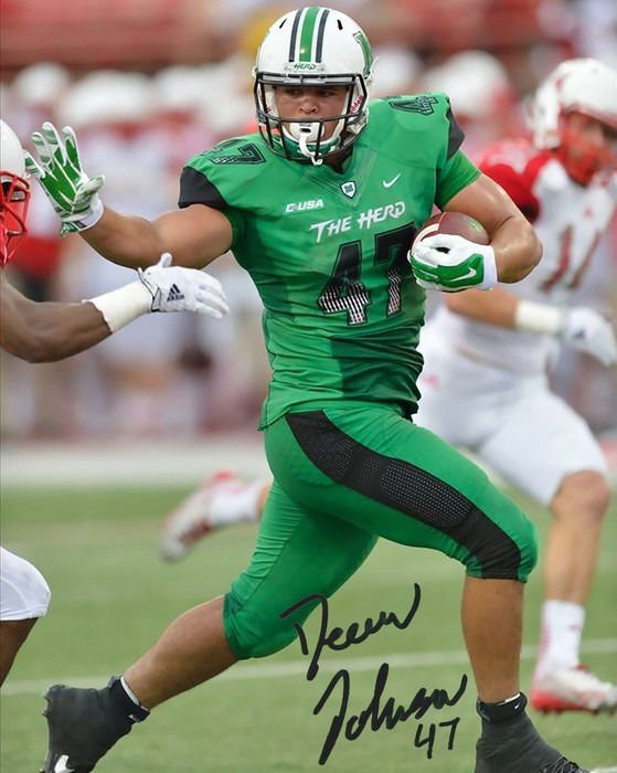 * DEVON JOHNSON SIGNED PHOTO 8X10 RP AUTOGRAPHED * MARSHALL THUNDERING HERD