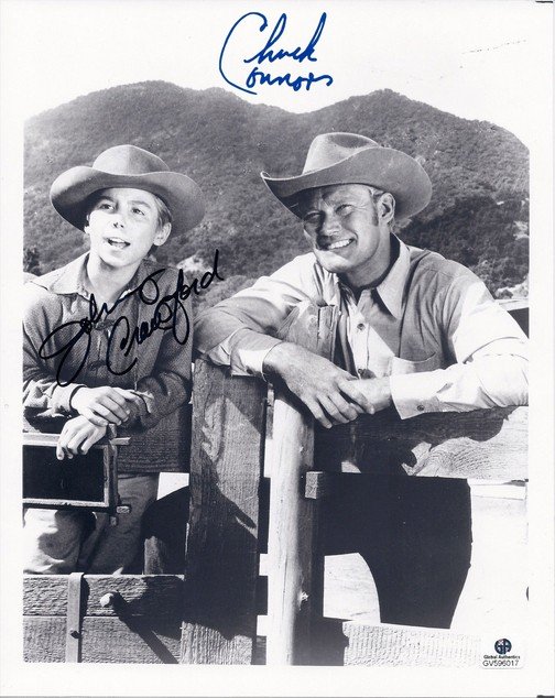 JOHNNY CRAWFORD CHUCK CONNORS SIGNED PHOTO 8X10 AUTOGRAPHED THE ...
