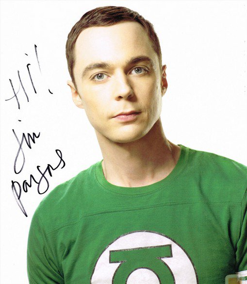 JIM PARSONS " SHELDON " SIGNED PHOTO 8X10 RP AUTOGRAPHED BIG BANG THEORY