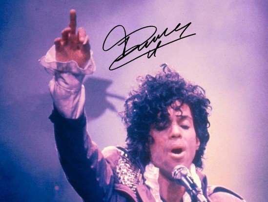PRINCE SIGNED PHOTO 8X10 RP AUTOGRAPHED MUSICIAN