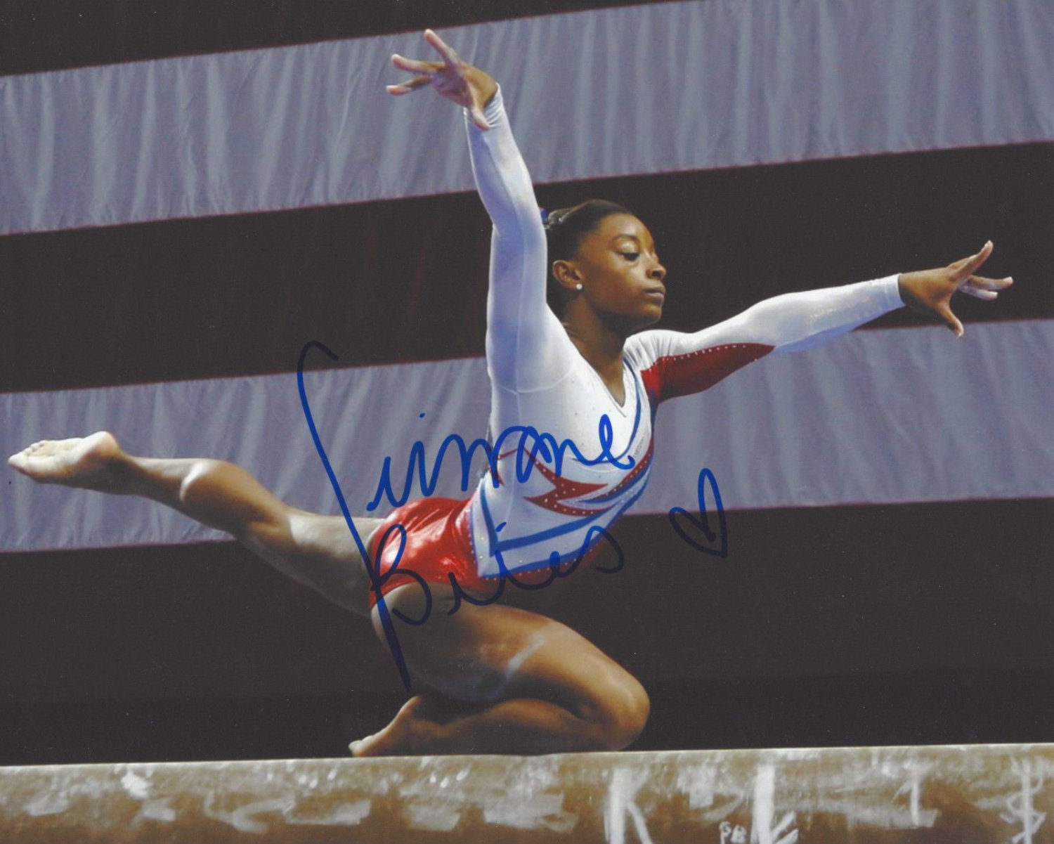 SIMONE BILES SIGNED PHOTO 8X10 RP AUTOGRAPHED RIO OLYMPICS GYMNASTICS