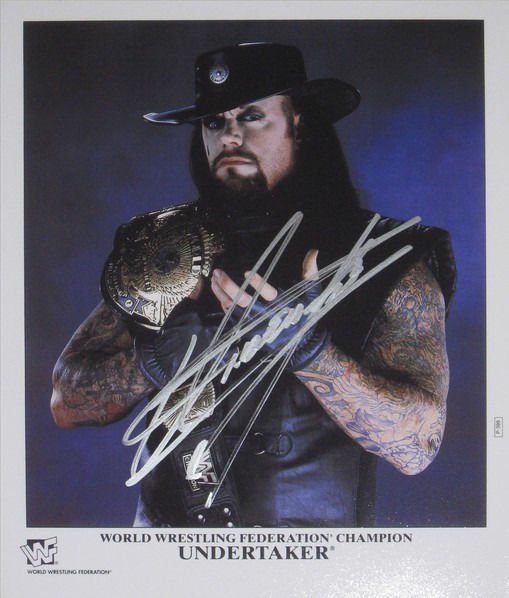 The Undertaker signed 8x10 photo Autographed promo picture wwe ...