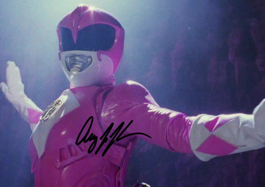* AMY JO JOHNSON SIGNED PHOTO 8X10 RP AUTOGRAPHED PINK POWER RANGER ...