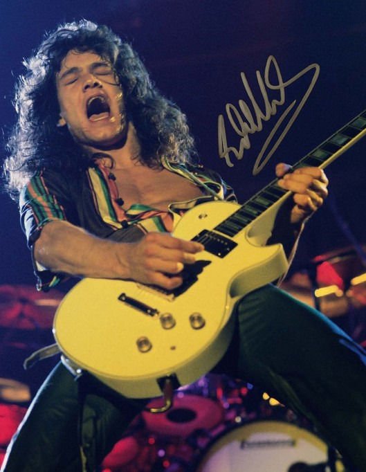 EDDIE VAN HALEN SIGNED PHOTO 8X10 RP AUTOGRAPHED EARLY PHOTO