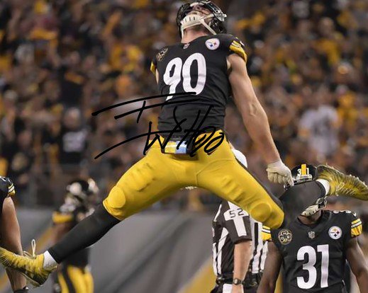 TJ WATT SIGNED PHOTO 8X10 RP AUTOGRAPHED * PITTSBURGH STEELERS FOOTBALL