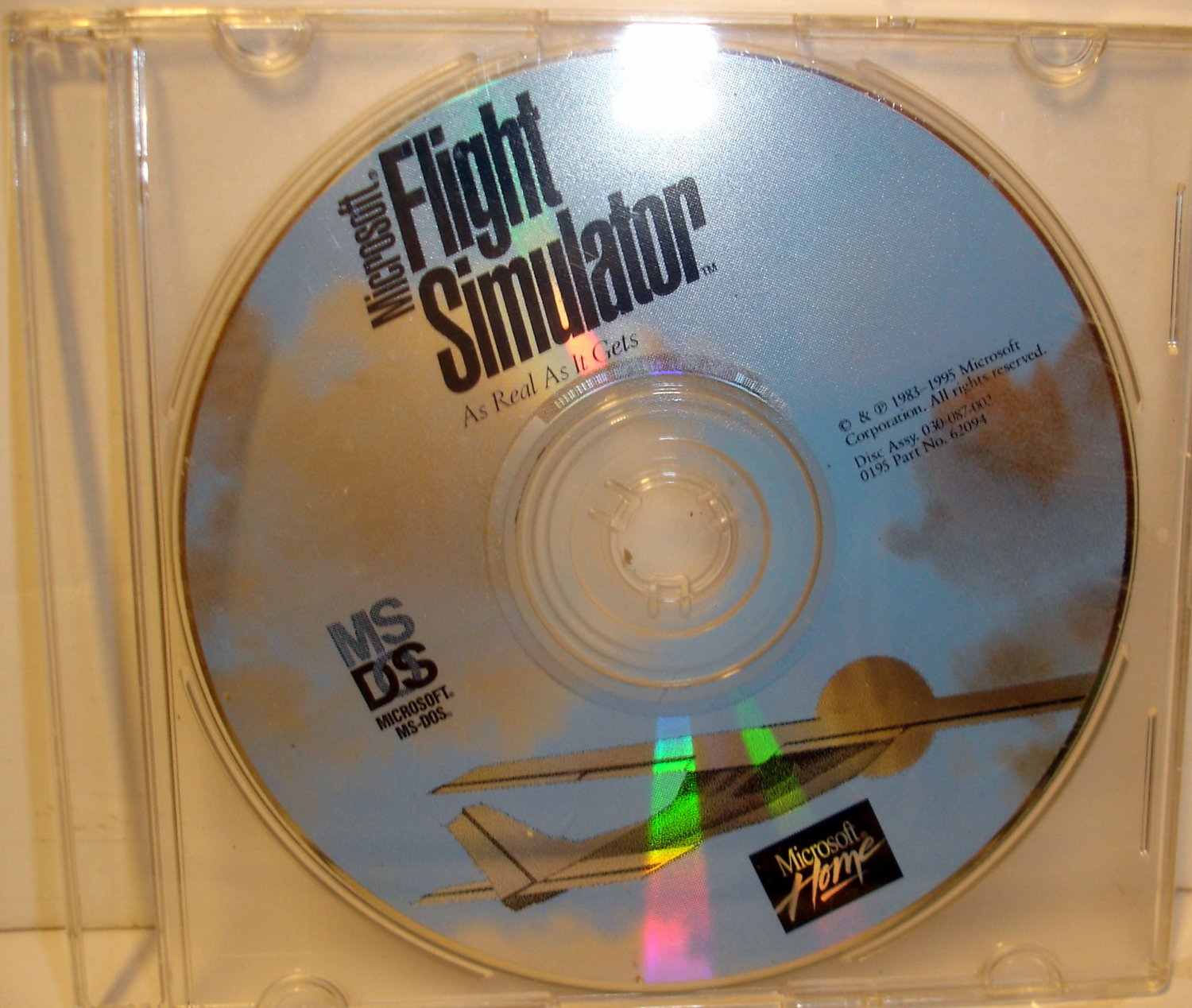 MICROSOFT FLIGHT SIMULATOR 1995- PC GAME AS FOUND -UNTESTED--DISK ONLY