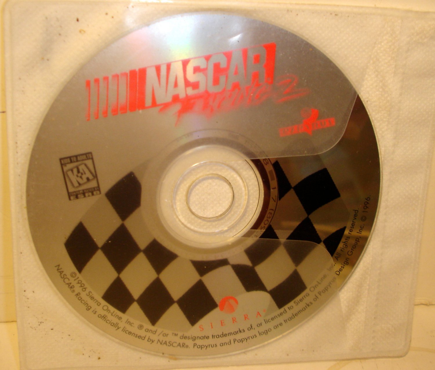 NASCAR RACING 2 PC GAME--SIERRA--1996--CD ONLY