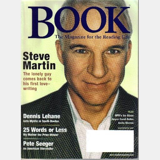 BOOK March April 2001 Magazine STEVE MARTIN Dennis Lehane PETE SEEGER ...