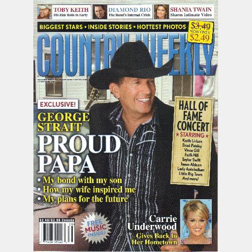 COUNTRY WEEKLY September 28 2009 GEORGE STRAIT Carrie Underwood Diamond ...