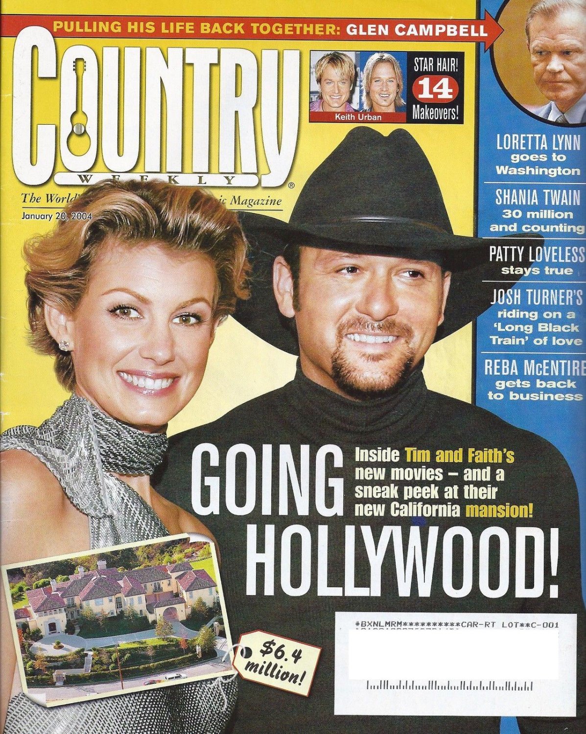 Country Weekly Magazine, January 20 2004 Tim McGraw-Faith Hill-Going ...