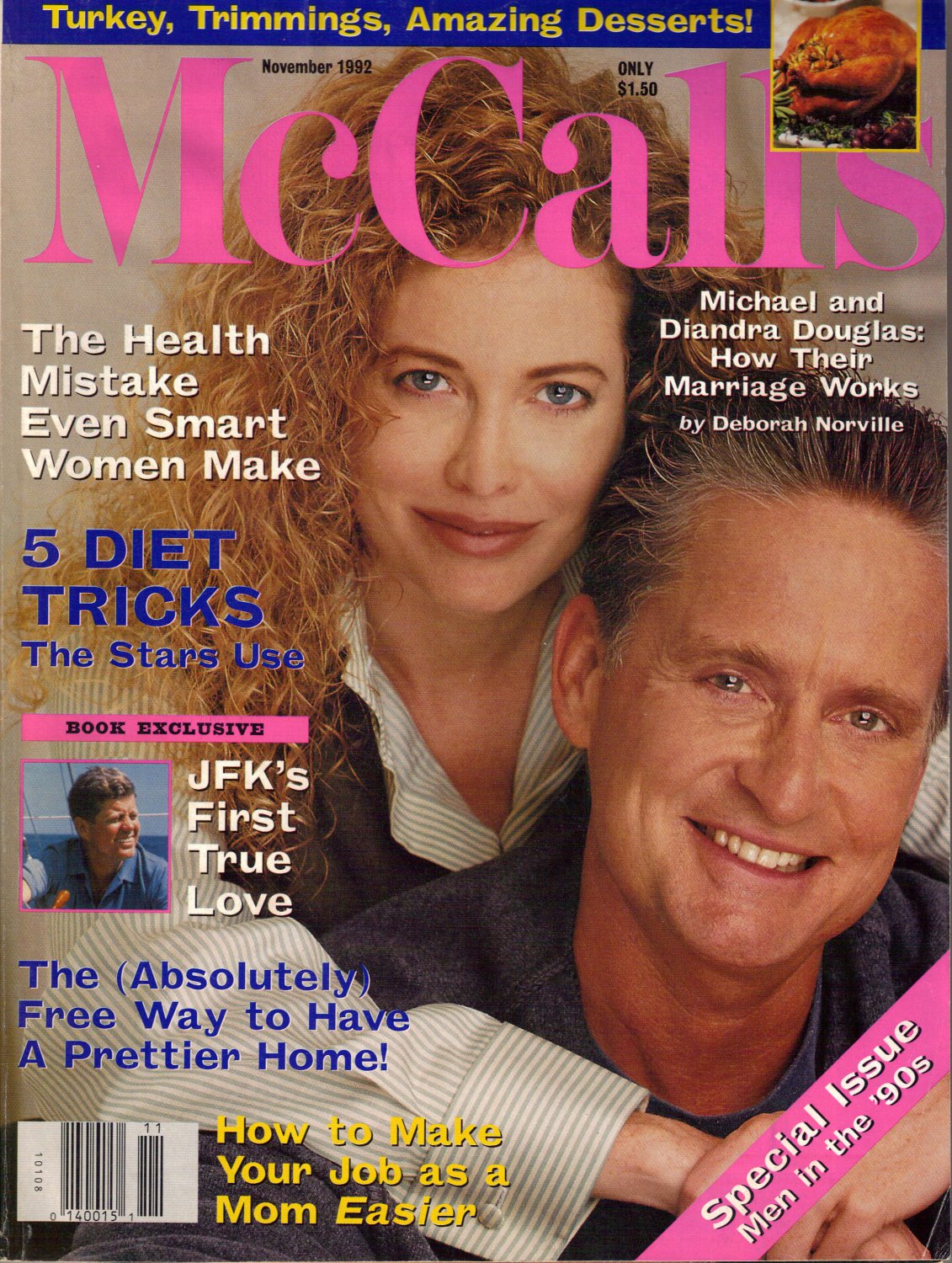 MCCALL'S November 1992 Magazine Michael Diandra Douglas JERRY HALL Mccalls