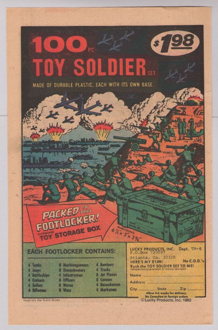 100 Toy Soldier set PRINT AD comic book army toy advertisement ...