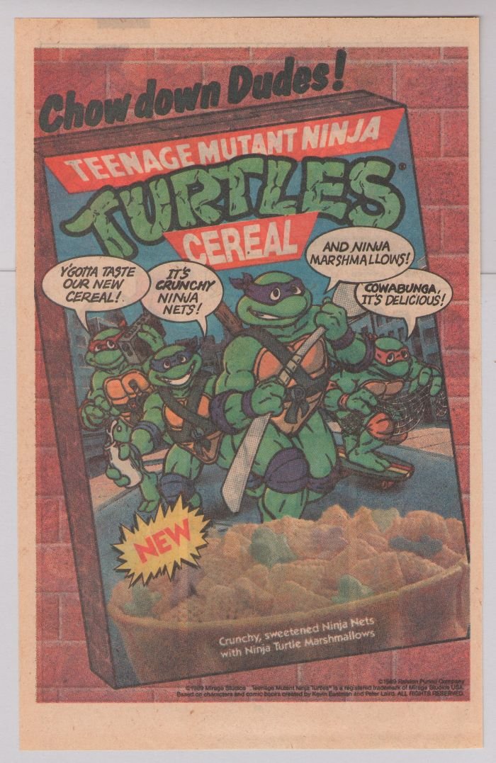 TMNT Cereal '80s PRINT AD Teenage Mutant Ninja Turtles Ralston Purina ...