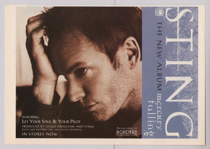 STING Mercury Falling '90s PRINT AD new album promo advertisement 1996