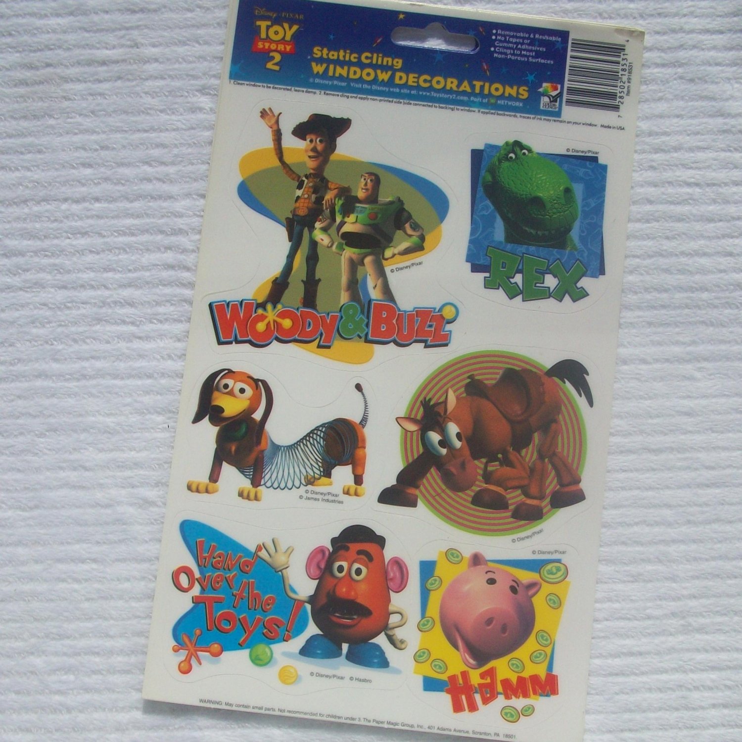 Toy Story 2 Static Cling Window Decorations, Color-Clings