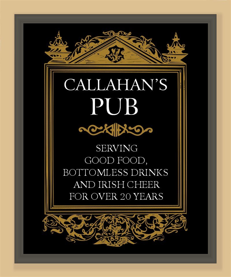 Personalized pub print for your home or man cave