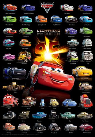 D-1000-486 Tenyo Disney Lightning McQueen Car Character Collection