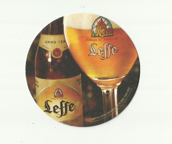LEFFE BEER BELGIAN BEER UKRAINIAN LANGUAGE ADVERTISING BEER MAT COASTER