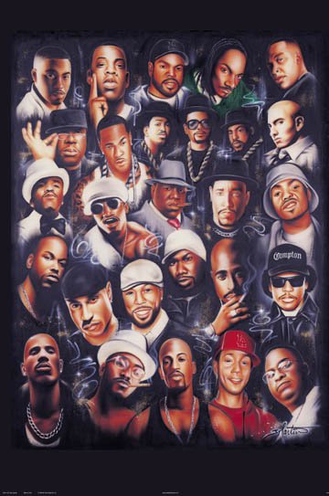 NEW RAP LEGENDS - HIP HOP 24 X 36 MUSIC POSTER