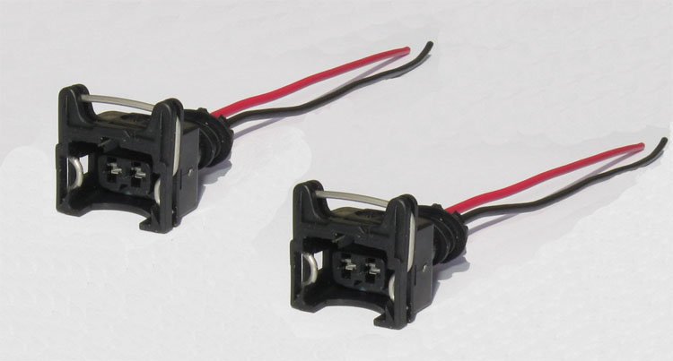 2 - EV1 Fuel Injector connectors with pigtail Bosch - BMW Volvo VW ...