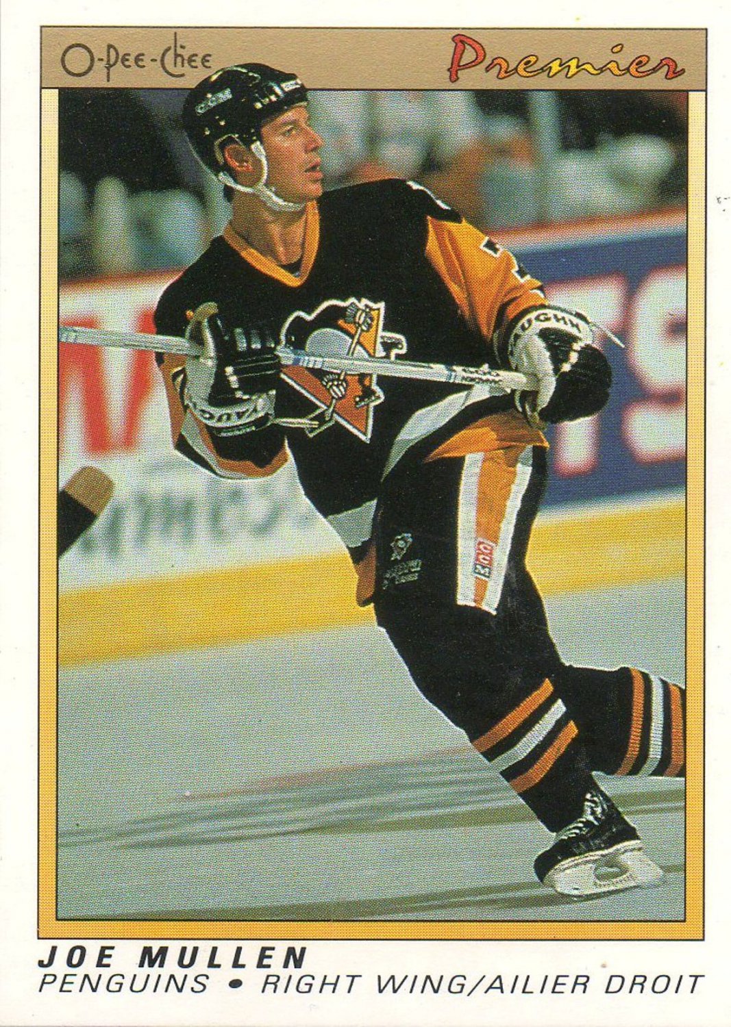 1990-91 O-Pee-Chee Premier #77 - Joe Mullen - Pittsburgh Penguins