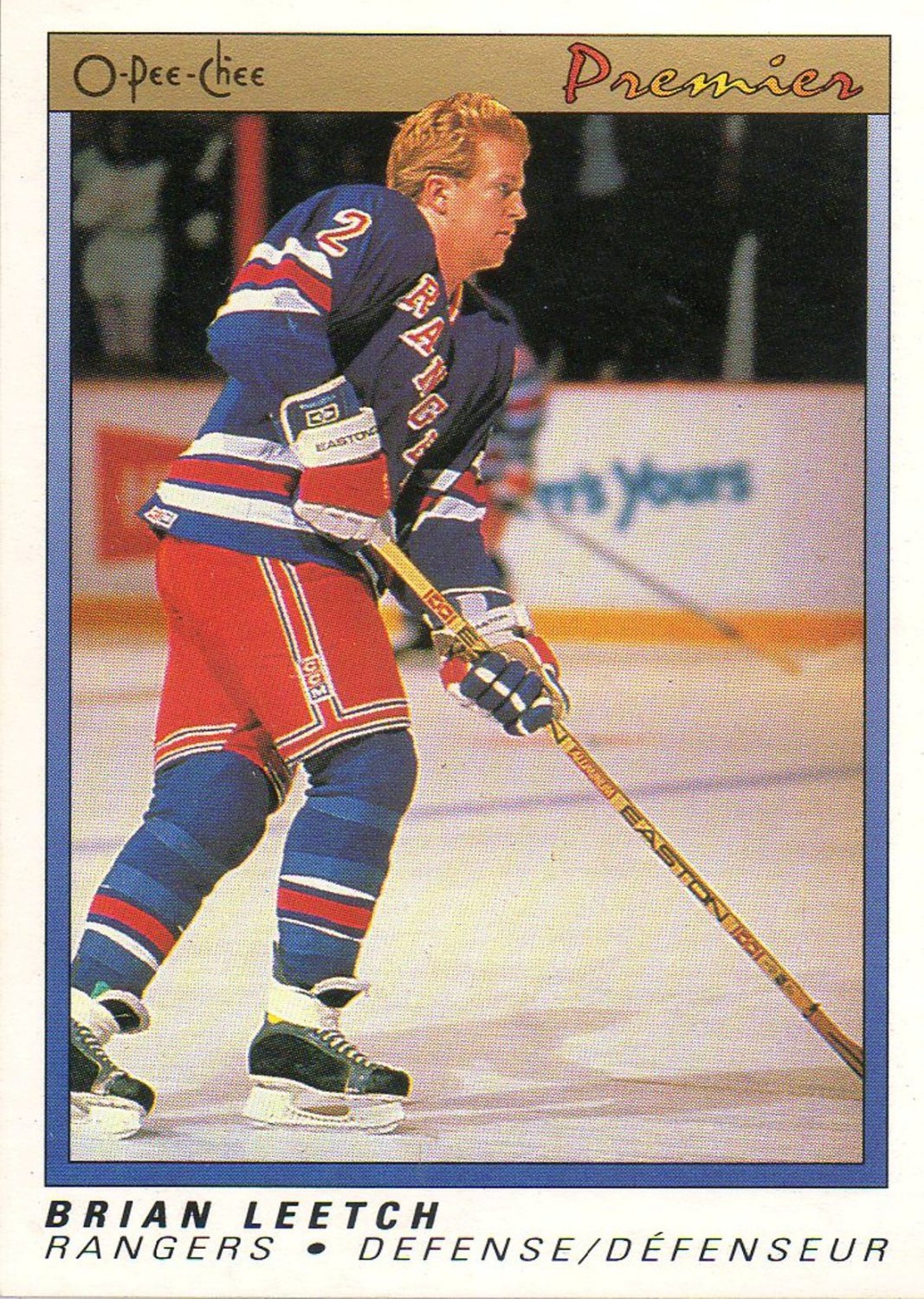 1990-91 O-Pee-Chee Premier #61 - Brian Leetch - New York Rangers