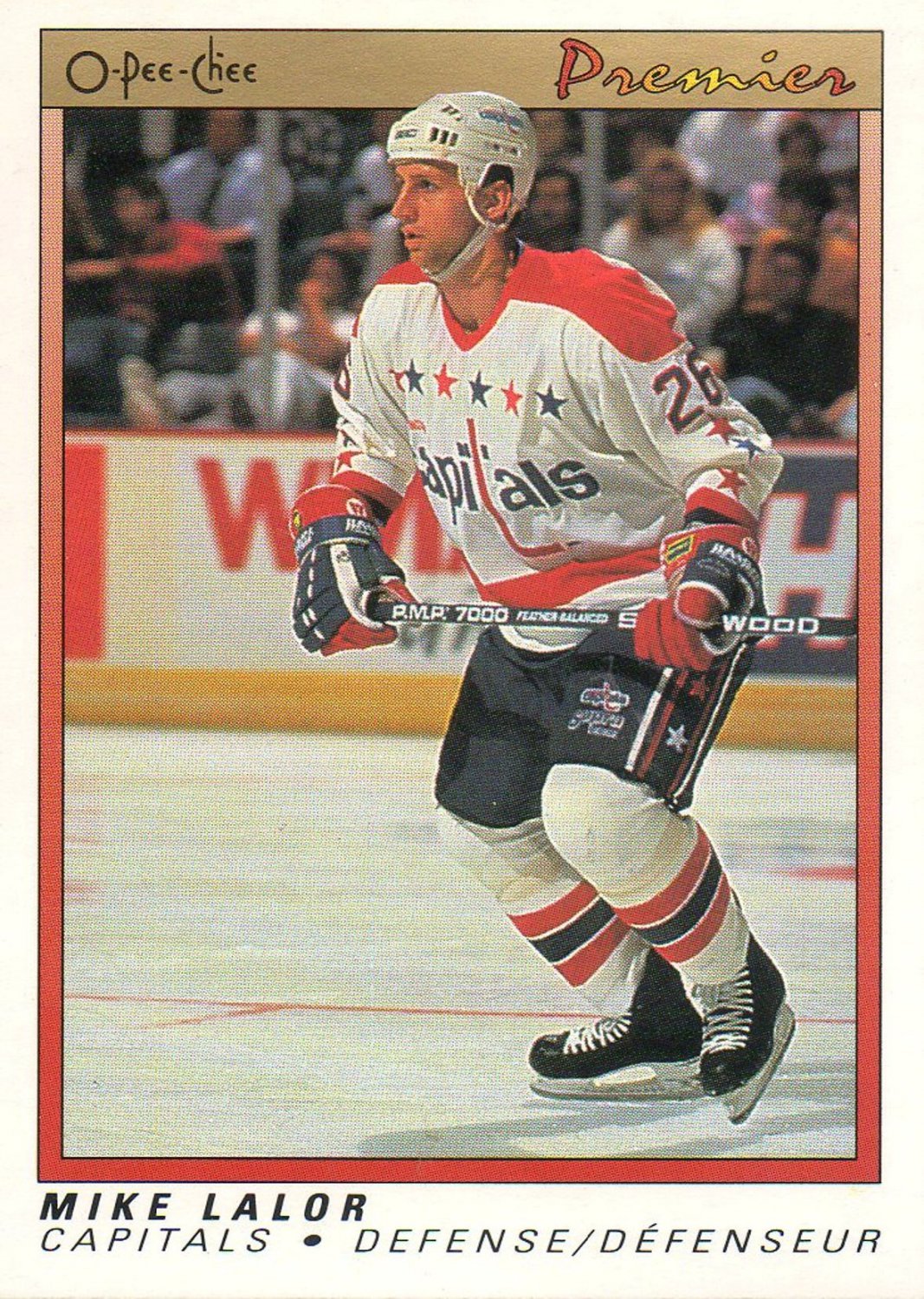 1990-91 O-Pee-Chee Premier #57 - Mike Lalor RC - Washington Capitals