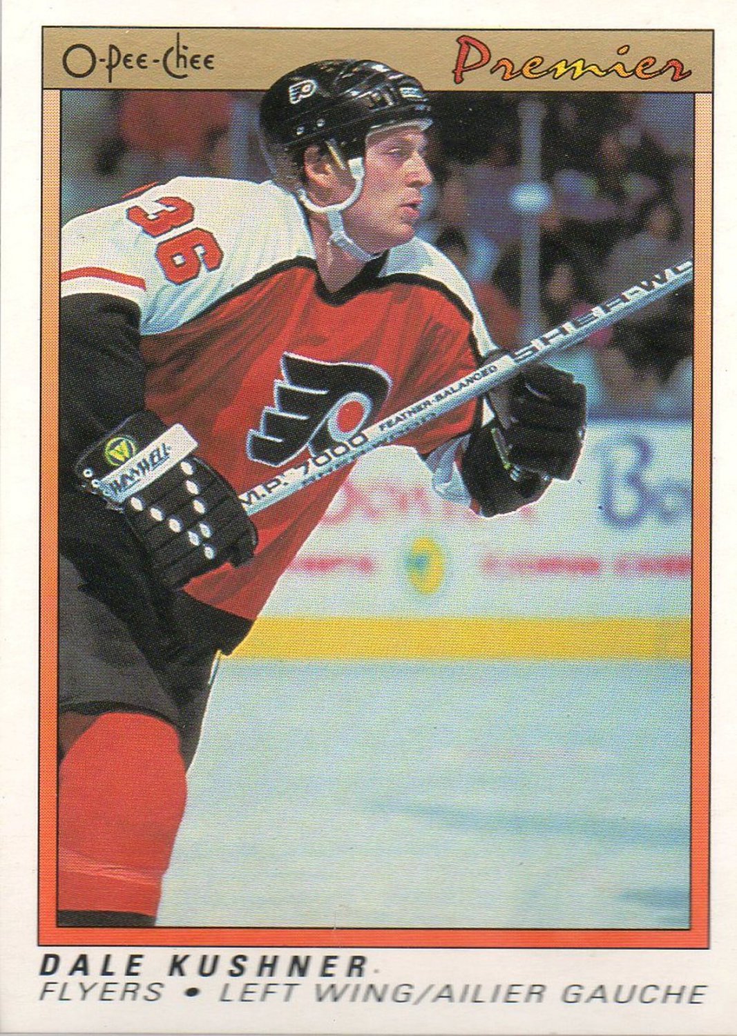 1990-91 O-Pee-Chee Premier #54 - Dale Kushner RC - Philadelphia Flyers