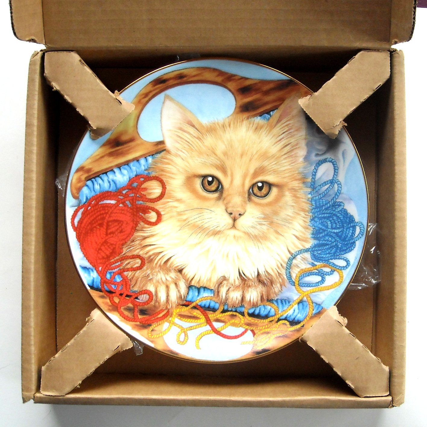Kitten Yarn Kitten Appeal Sue Ranford Hamilton Collection Cat Plate 1991