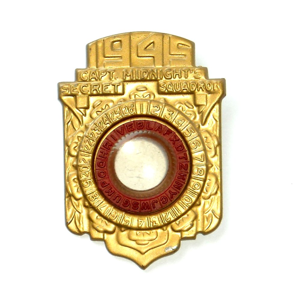 Captain Midnight Vintage 1940s Lot Decoder Badge Ring