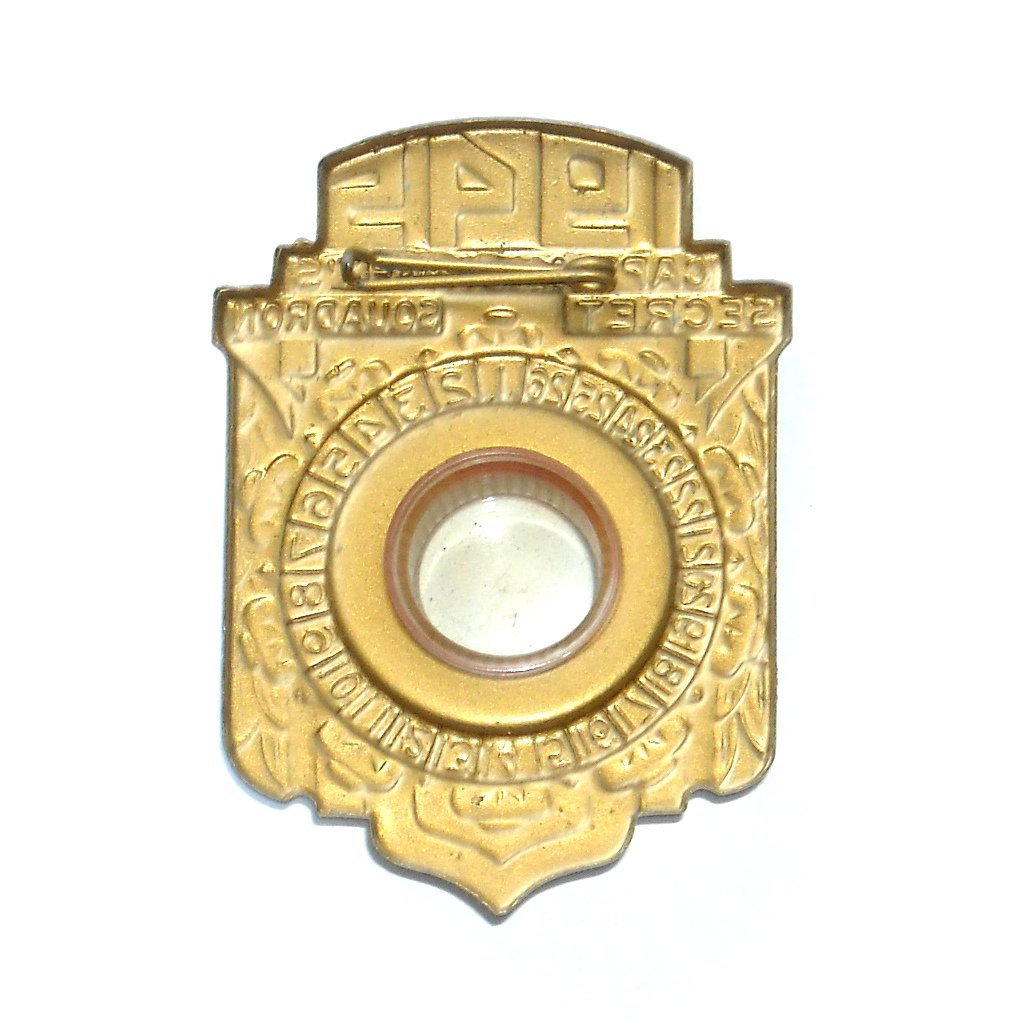 Captain Midnight Vintage 1940s Lot Decoder Badge Ring