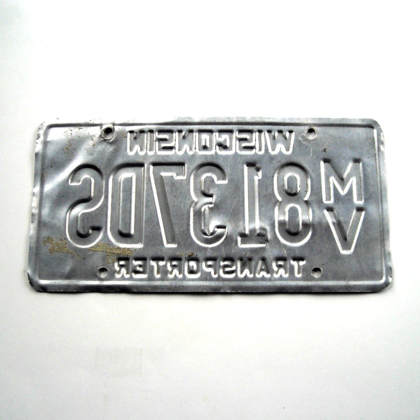 Wisconsin State Authentic Transporter License Plate