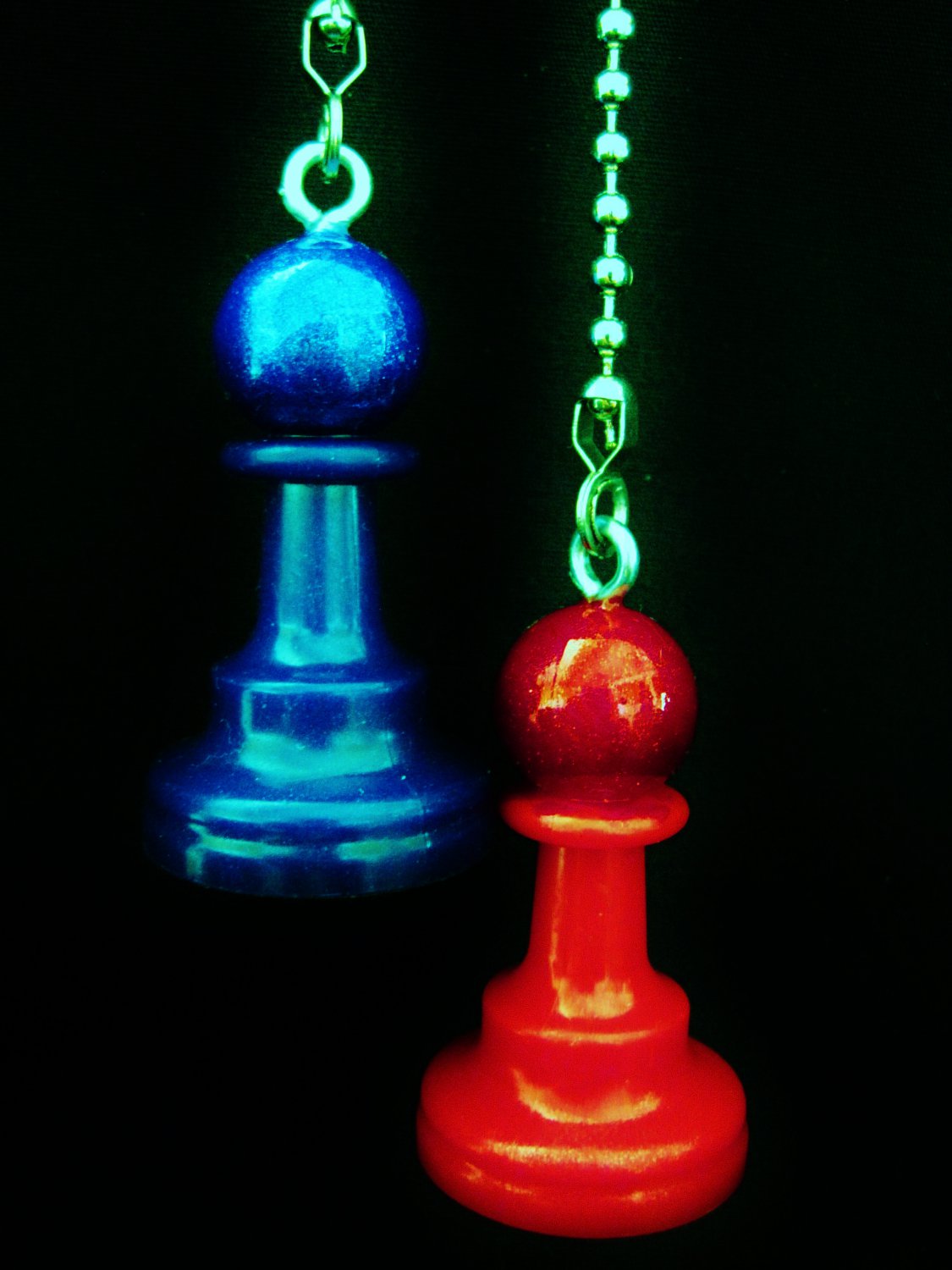 Set of 2 Ponds Chess Pieces Ceiling Fan Light Pull Chains