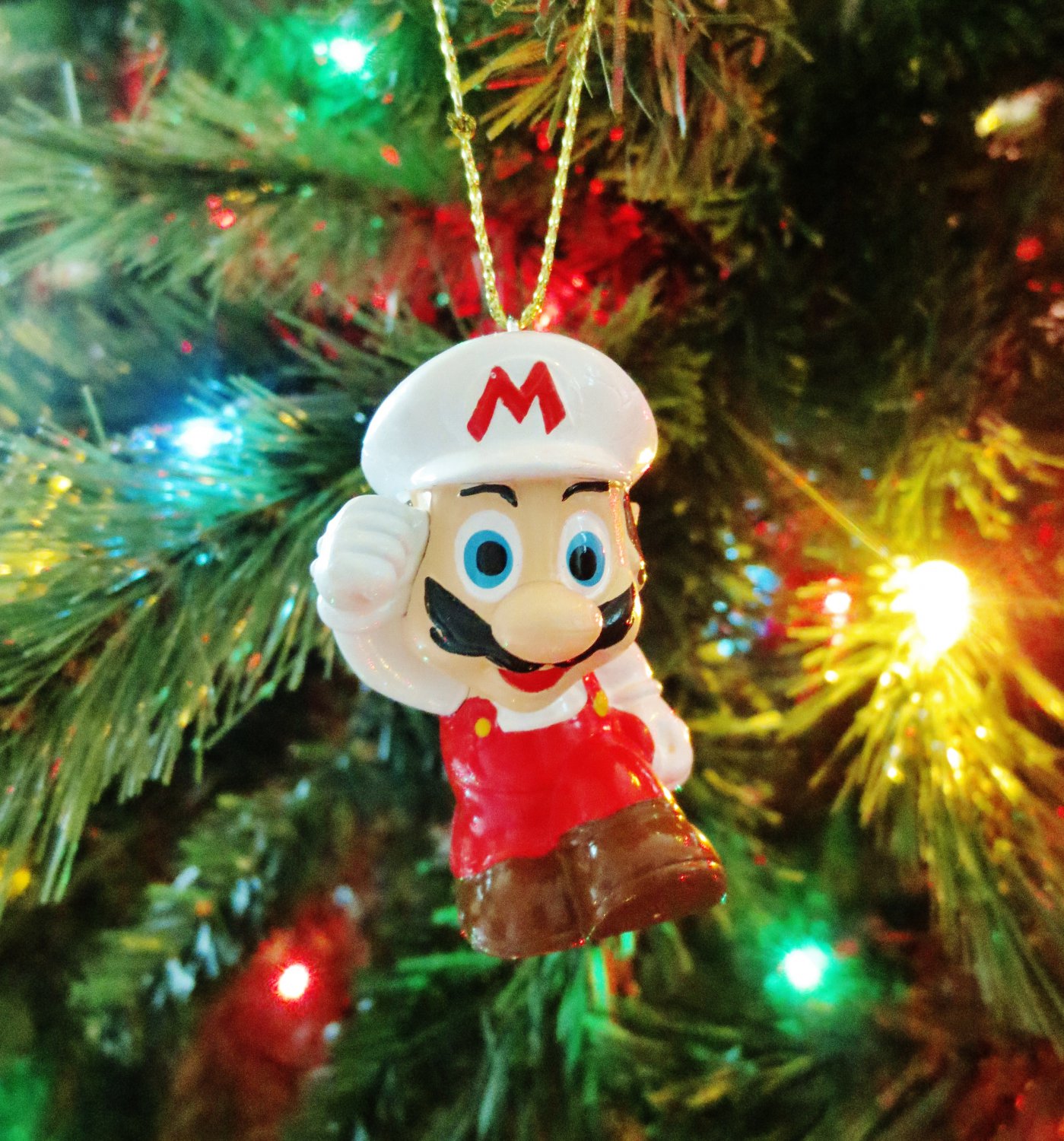 New Nintendo Super Jumping Fireball Mario Brothers Tree Ornament
