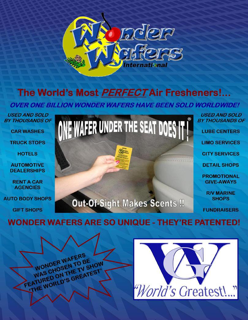 Wonder Wafers 25 Count FRESH LEMON Air Fresheners Wrapped