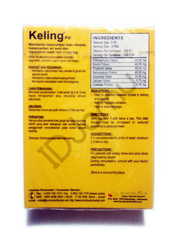 Jamu/Herb Keling Helps To Dissolve Oxalates Crystal & Regulate Urination