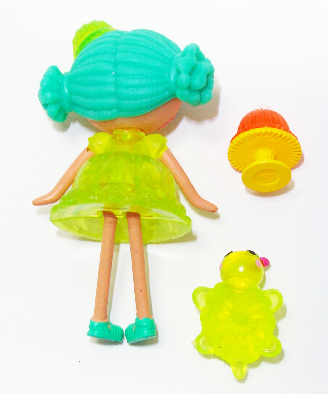 Mini Lalaloopsy Green Gelatin Jelly Wiggle Jiggle Doll W/ Pet