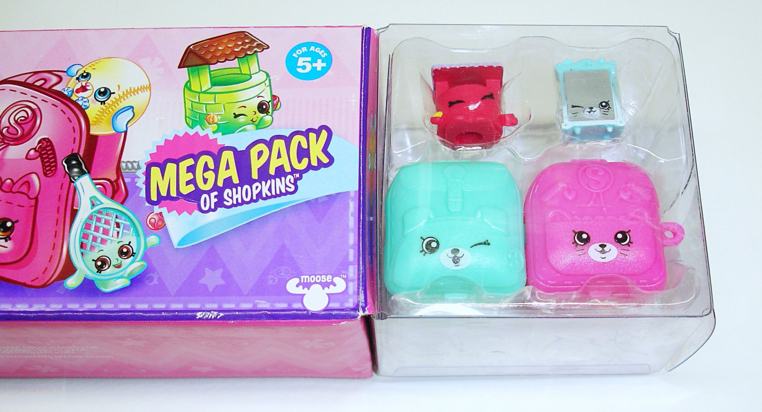 Shopkins Season 5 Mega Pack 20 Shopkins + 4 Petkin Backpacks (New)