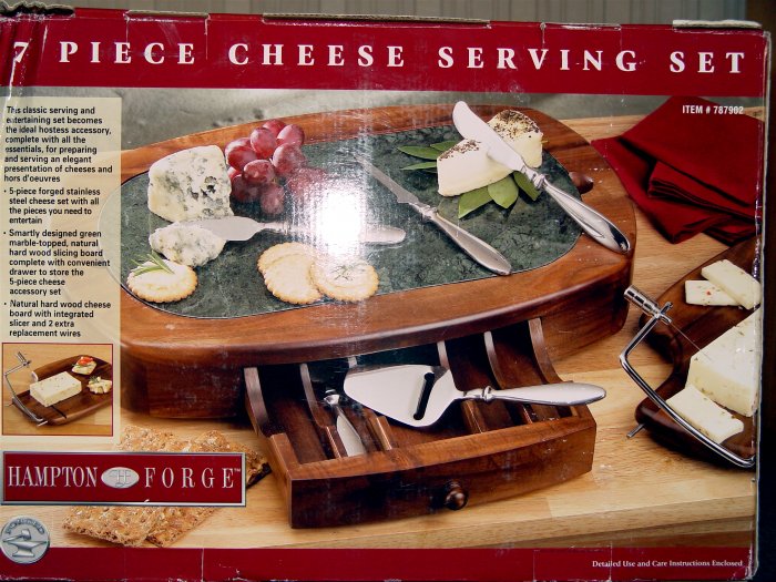 CHEESE SERVING SET -7 pcs-HAMPTON FORGE-NIB