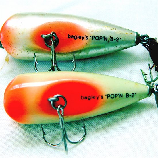 BAGLEY'S #B-2 POP'N SURFACE PLUGS (2 Lures)