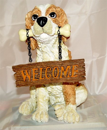 DOG - Ceramic - Garden Patio Decor - (NIB)