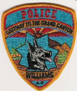 Williams Arizona Police K-9 Unit Patch