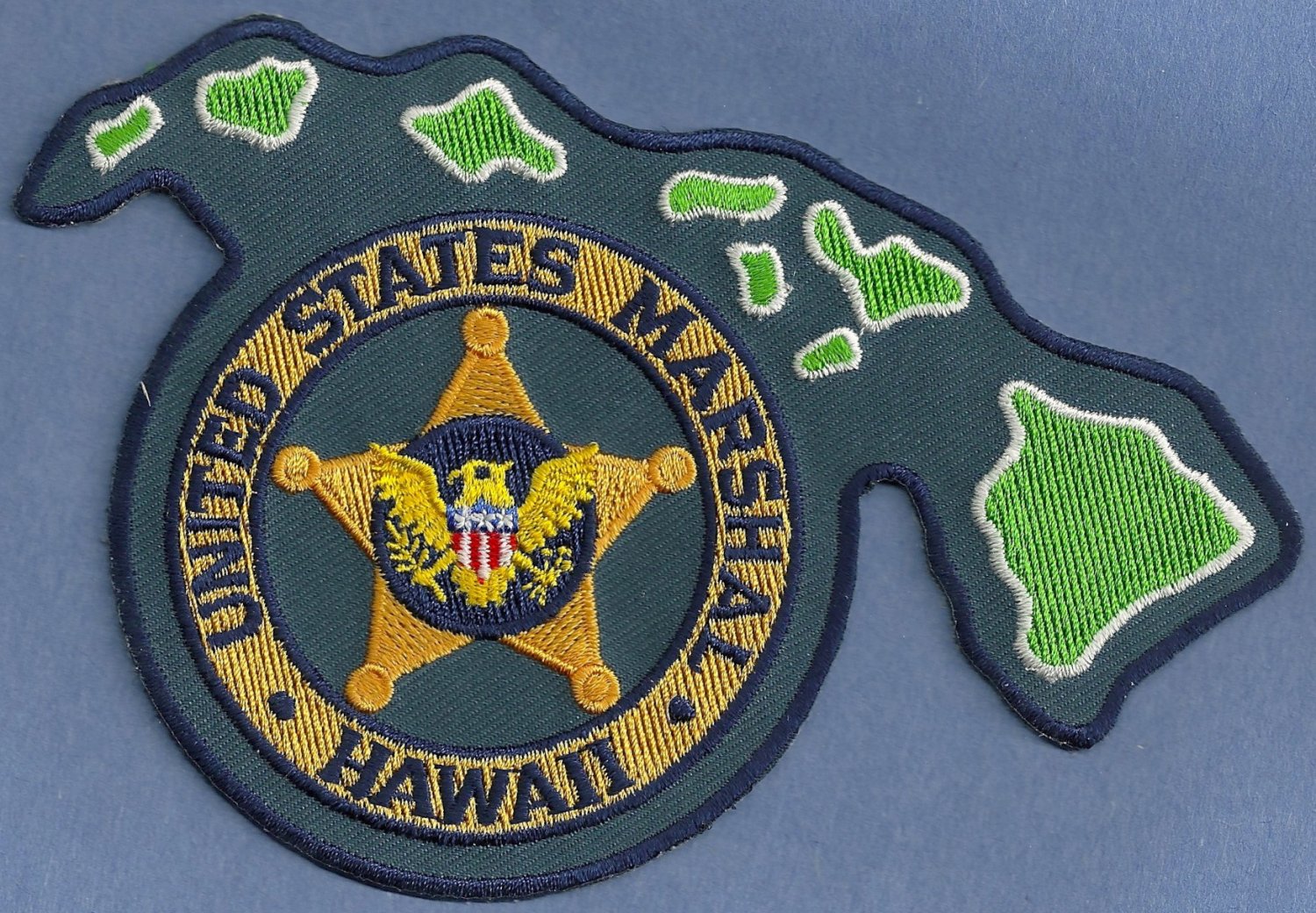 United States Marshal Hawaii Police Patch State Shaped!