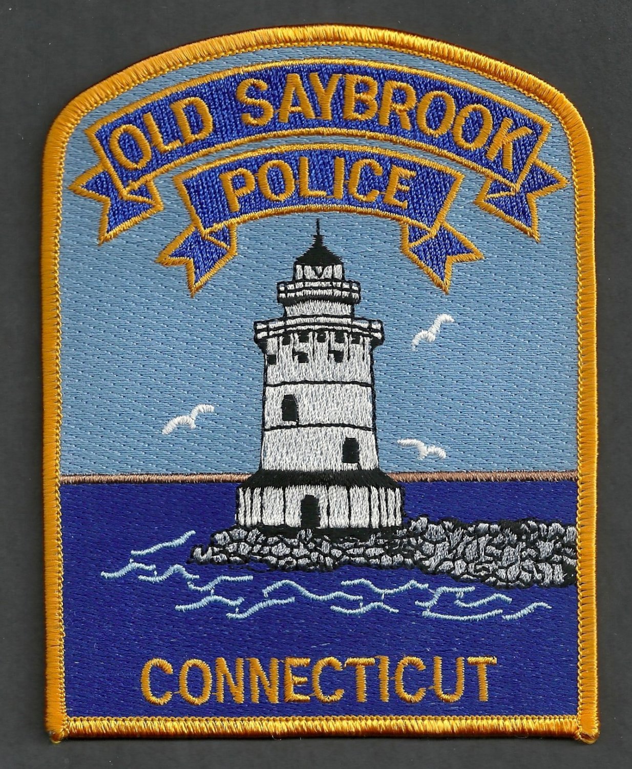 Old Saybrook Connecticut Police Patch Lighthouse