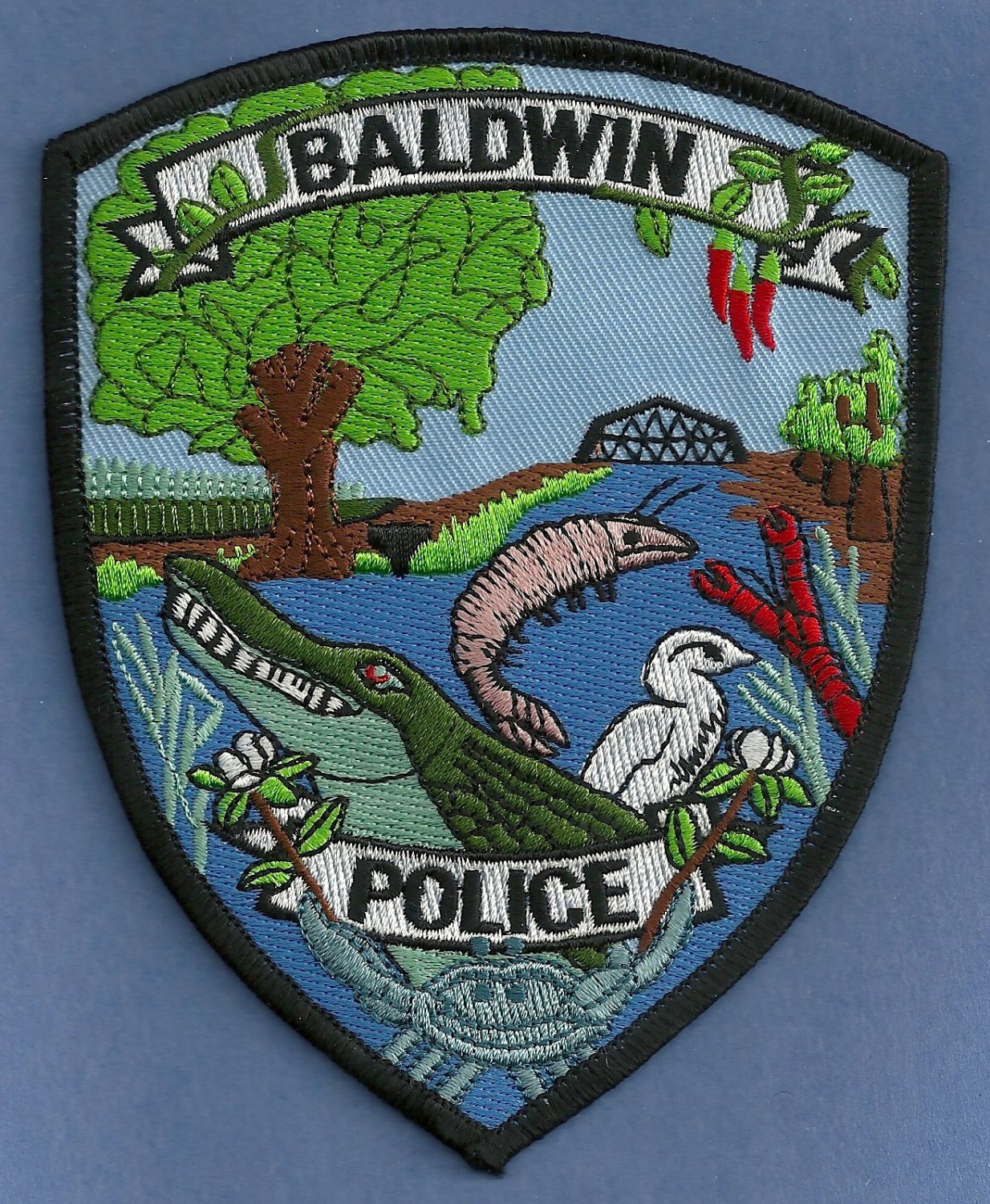 Baldwin Louisiana Police Patch Alligator