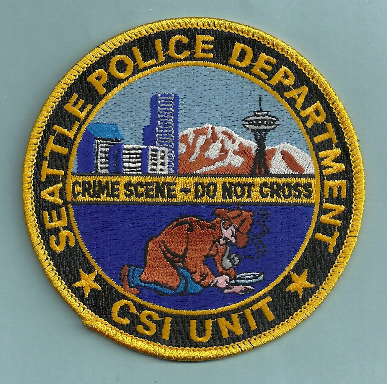 Seattle Washington Police CSI Crime Scene Investigator Patch