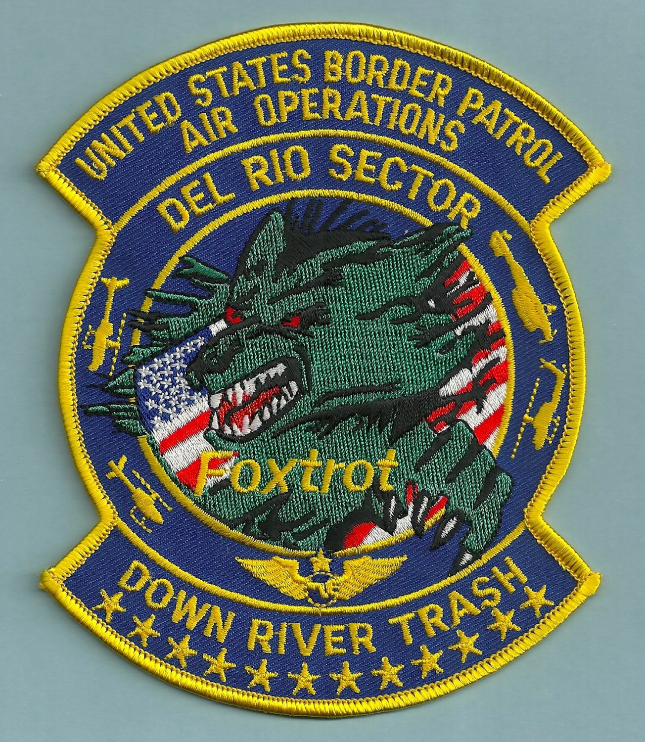 U.S. Customs Texas Del Rio Sector Police Helicopter Air Unit Patch
