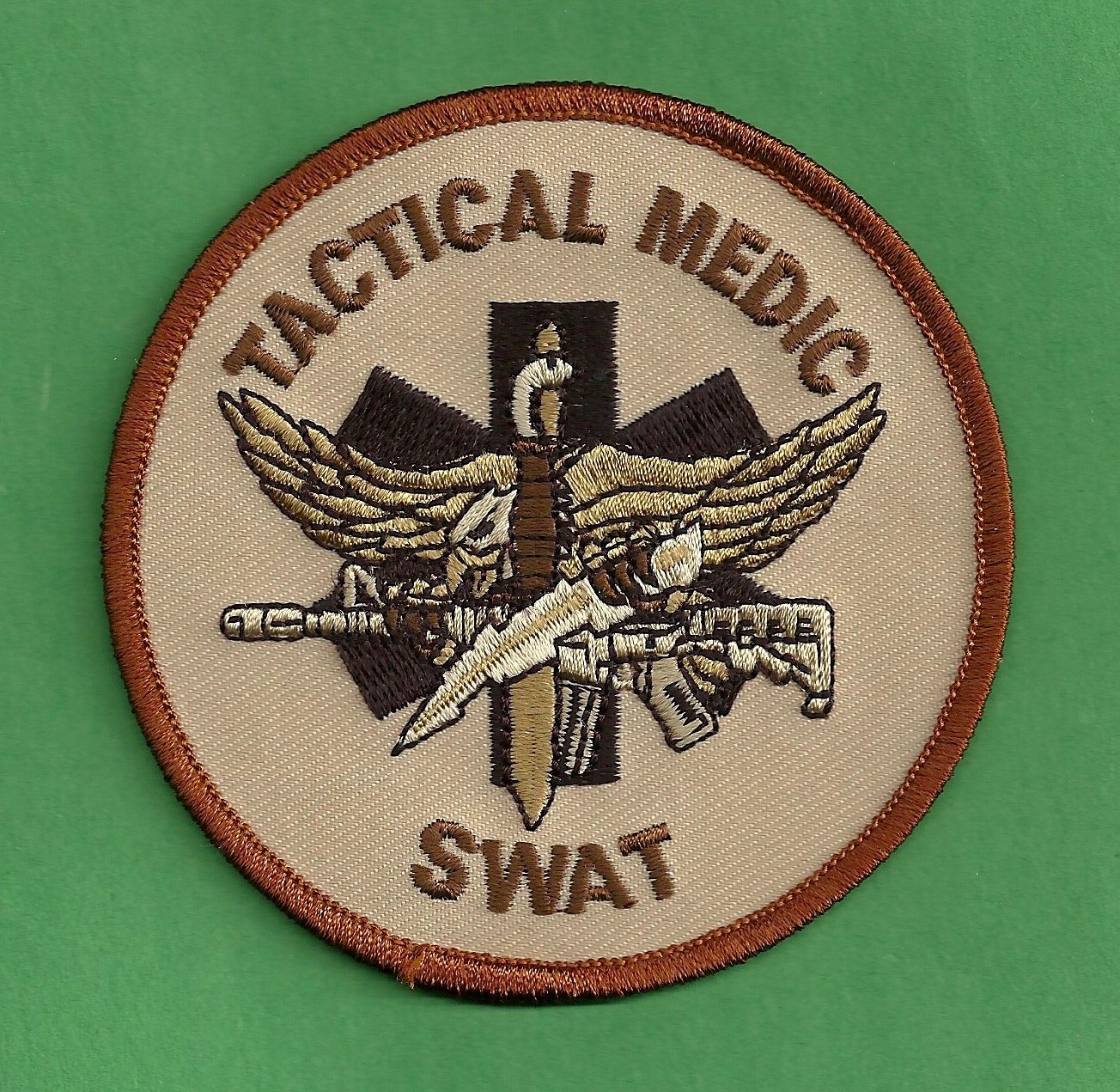 TAN Tactical SWAT Team Medic Patch